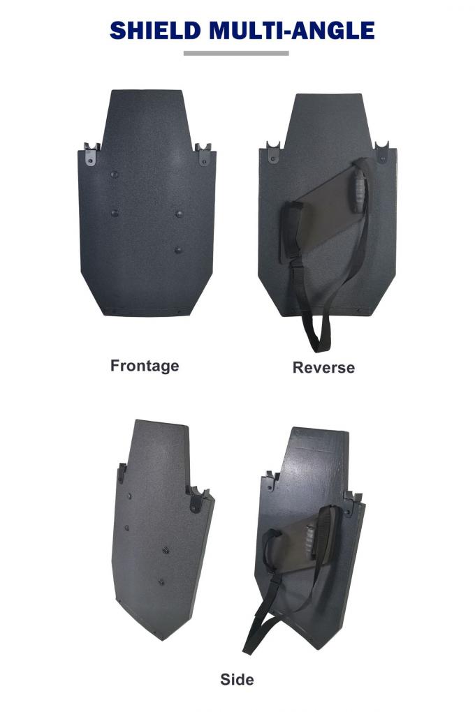 Black PE Explosion Proof Shield NIJ III Bulletproof Riot Shield