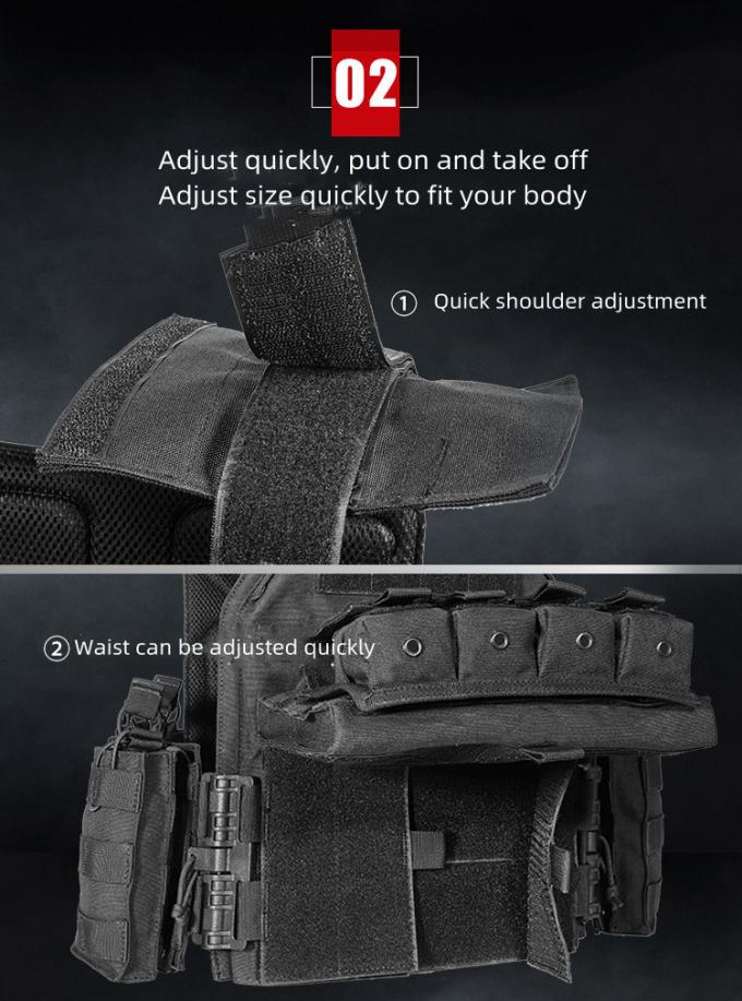 Quick Release Military Ballistic Armor 3kg 1000D Nylon NIJ IV Vest