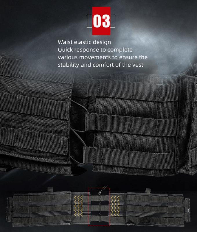 Quick Release Military Ballistic Armor 3kg 1000D Nylon NIJ IV Vest