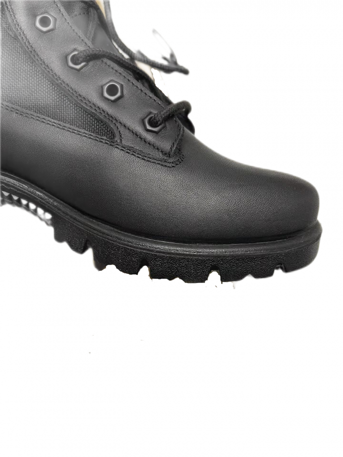 Heat Resistant Military Leather Boots Rubber Outsole Quick Rebound High ...