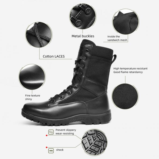 Shockproof Tactical Military Leather Boot Antibacterial Moisture Proof ...