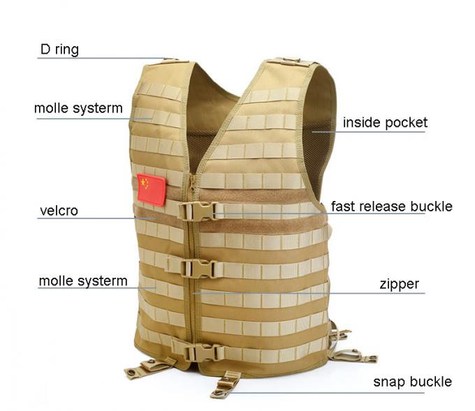 Multifunctional Military Tactical Vest Equipment 100% Polyester Camo ...