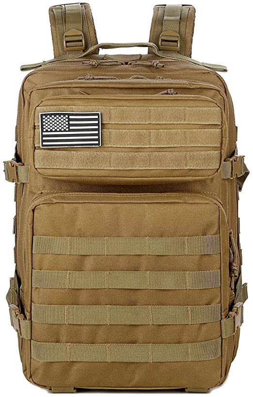 900D Oxford Molle System Backpack 42L Camouflage Military Black Backpack