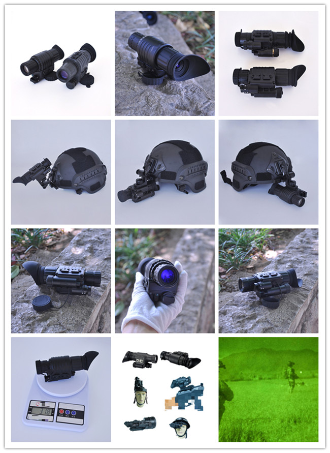Military Infrared Helmet Mounted Night Vision Monocular 1X 4X 5X