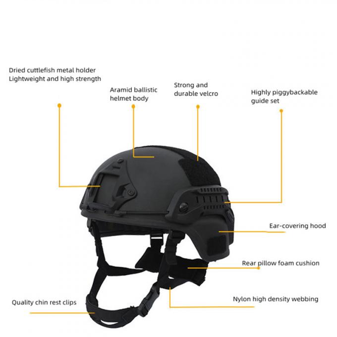 Foam Padding Helmet Military Ballistic Armor Aramid Fibre Adjustable