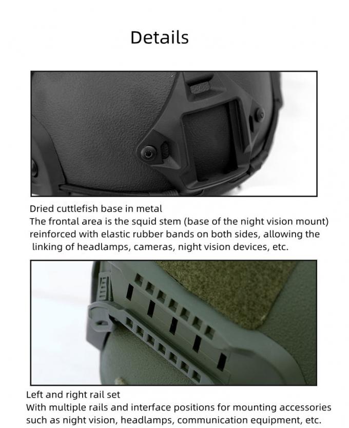 Foam Padding Helmet Military Ballistic Armor Aramid Fibre Adjustable