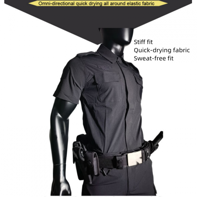 Security Guard Military Navy Blue Combat Uniform 92% Nylon 8% Spandex