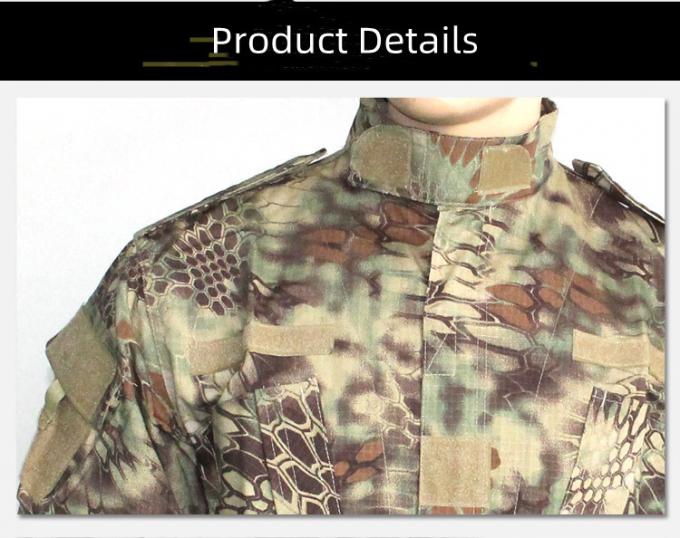 Green Python 65% Polyester Camo Army Uniform Anti UV Military Combat ...