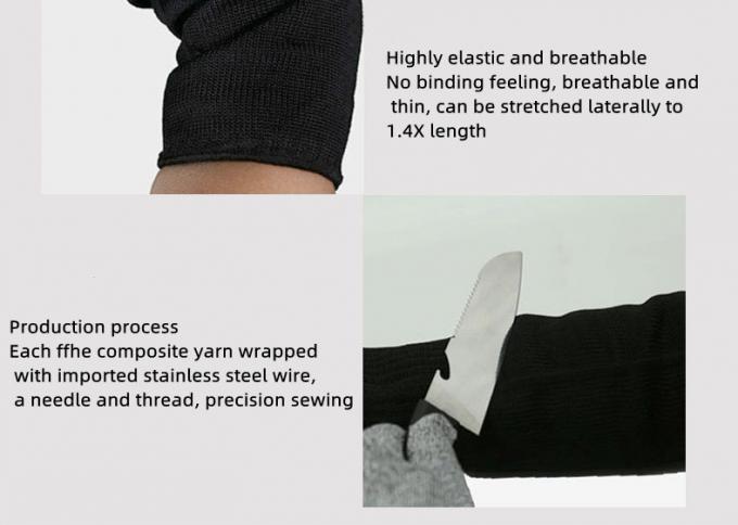 Grade 5 HPPE Cut And Slash Resistant Arm Guard Black 200g