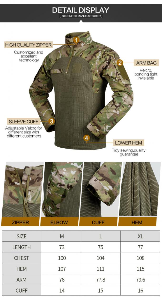 American Stretch Custom Military Uniform Cp Camouflage Frog Suits