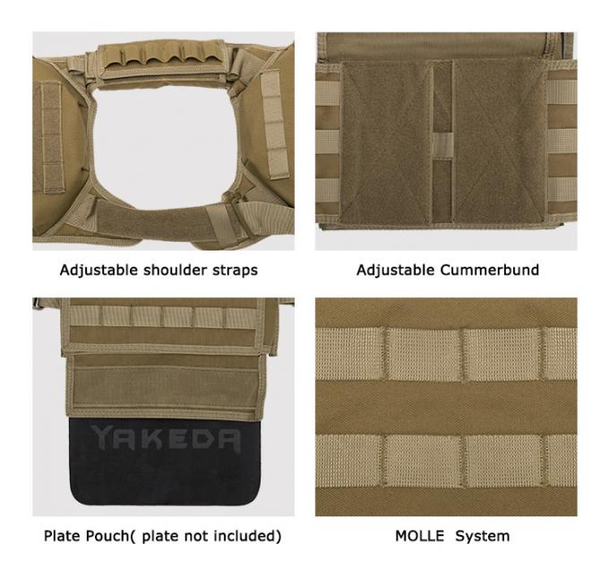 600D Polyester Tactical Vest MOLLE Camouflage Combat Vest Military ...