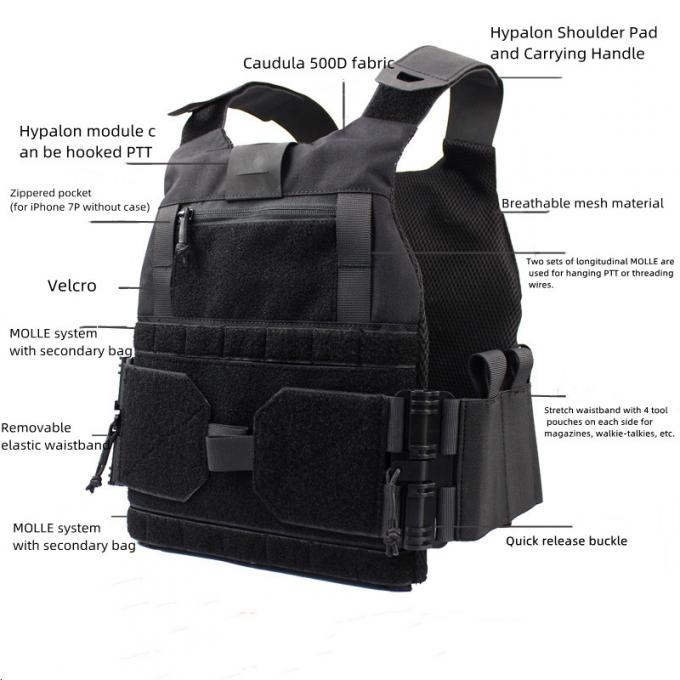 Lightweight Quick Release Military Tactical Vest With Front And Rear ...