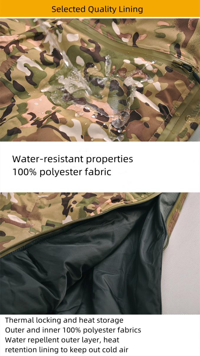 100% Polyester Military Tactical Pants Waterproof and Cold Resistant