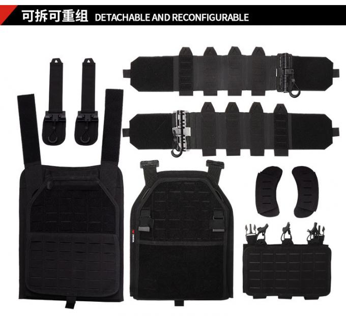 1000D Polyester Quick Release Tactical Vest Abrasion Resistant Multi ...